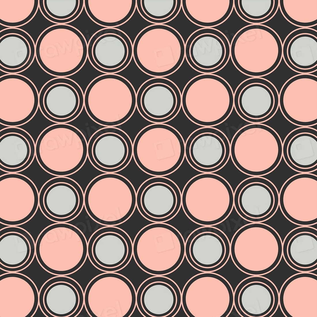 Seamless round geometric pattern vector | Premium Vector - rawpixel