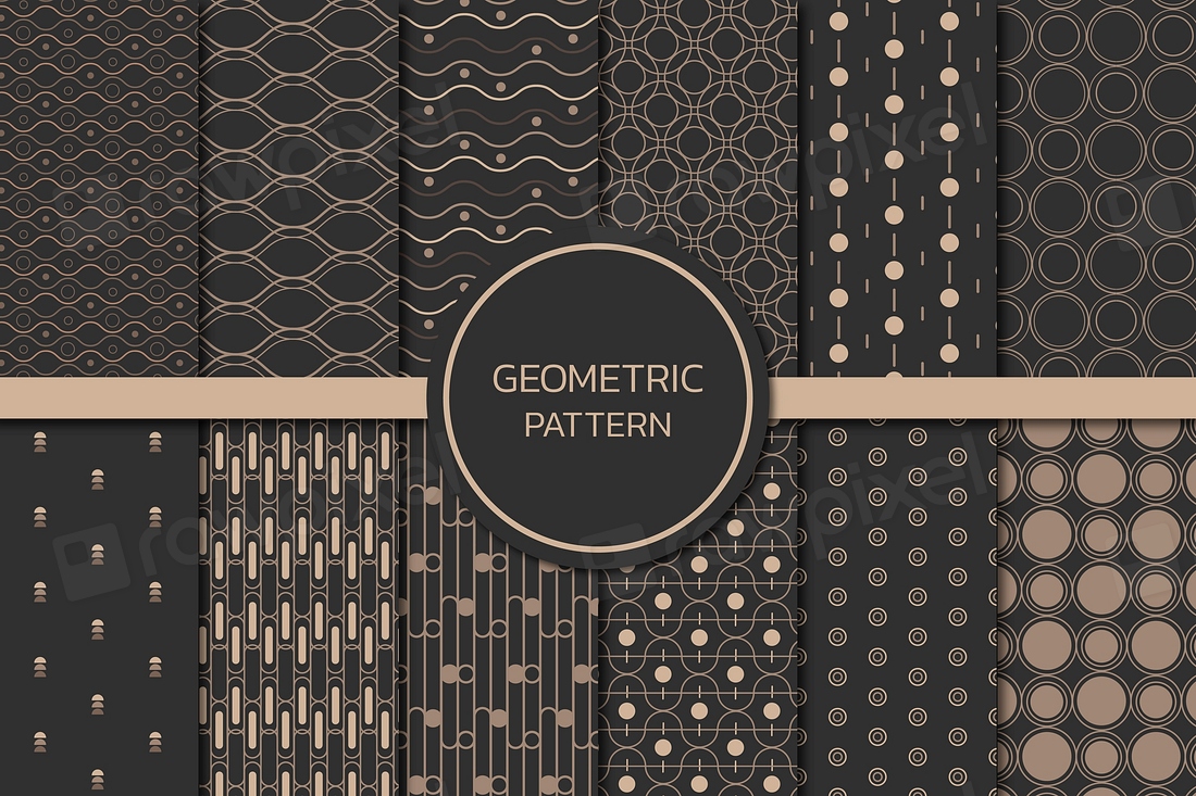Seamless geometric pattern vector set | Premium Vector - rawpixel