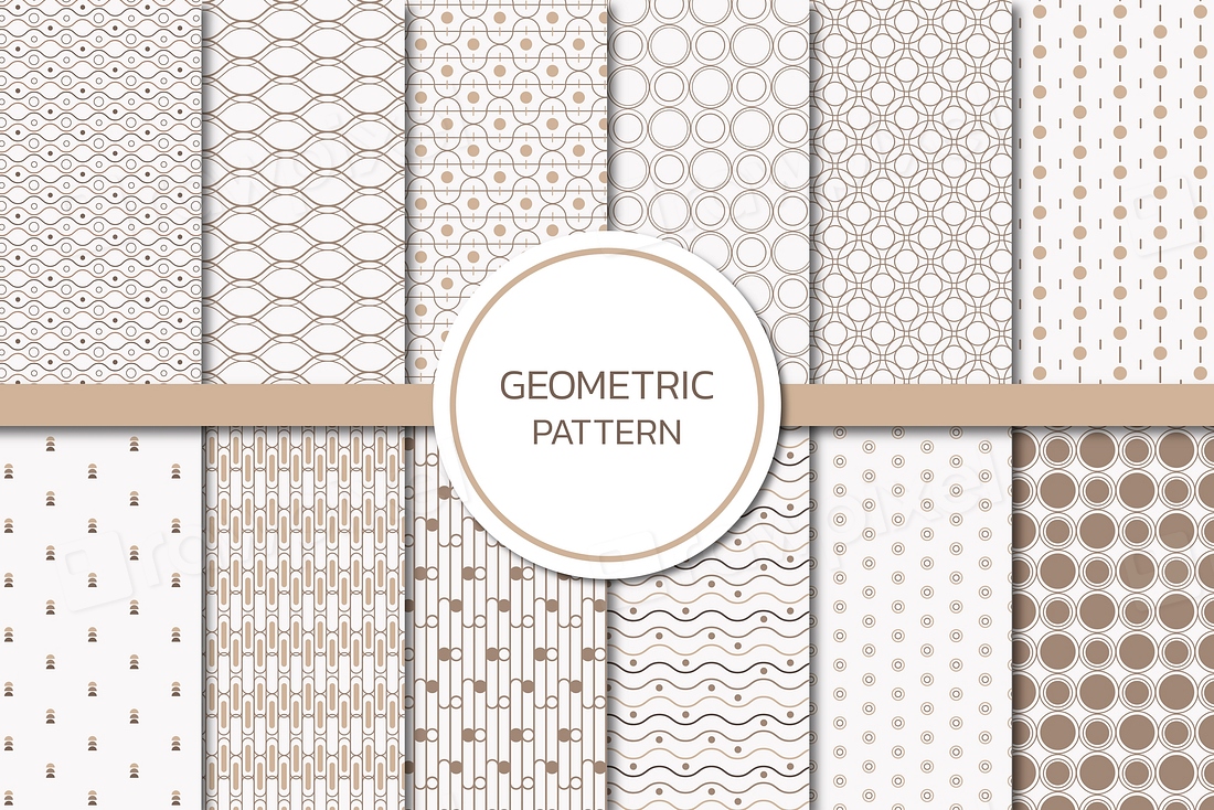 Seamless geometric pattern vector set | Premium Vector - rawpixel