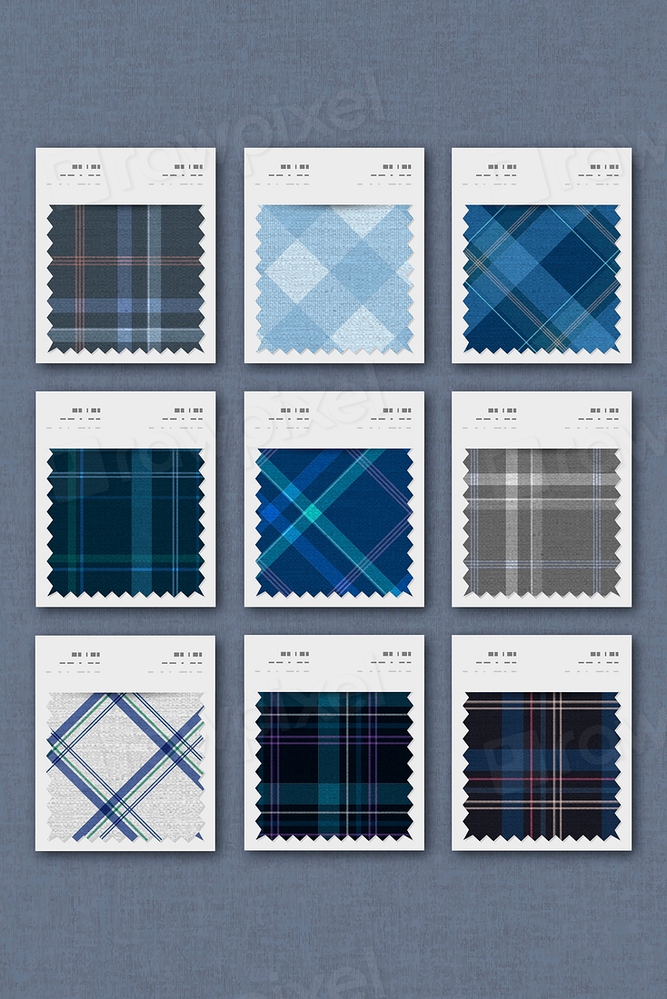 Plaid pattern fabric sample swatch | Premium Vector - rawpixel