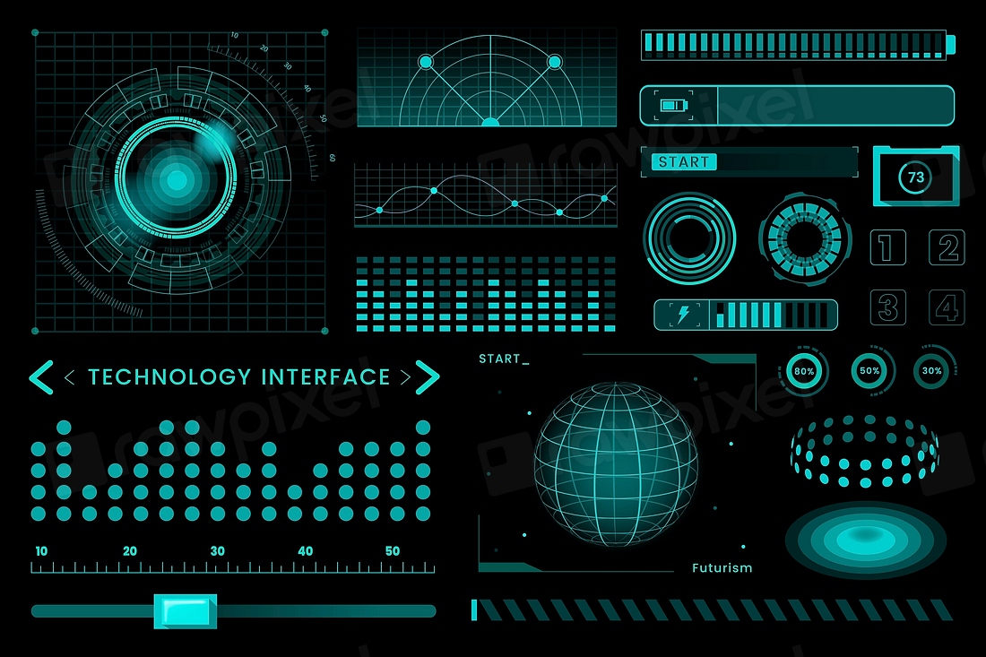Technology interface template design elements | Premium Vector - rawpixel