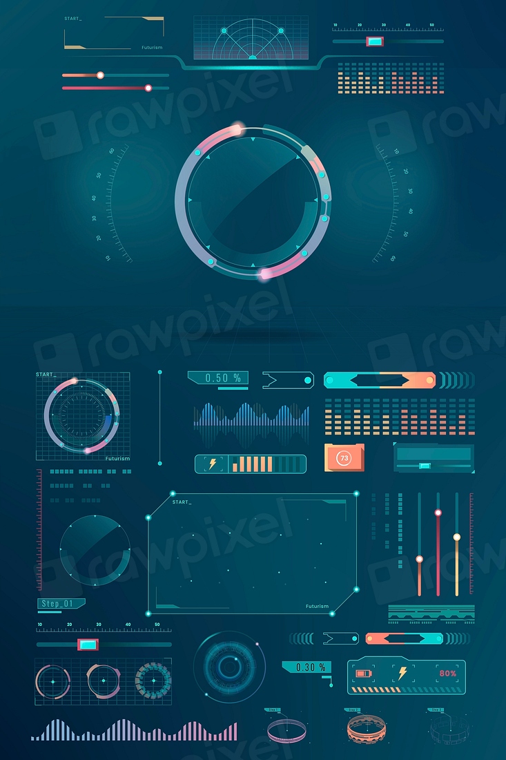 Technology interface template design elements | Premium Vector - rawpixel