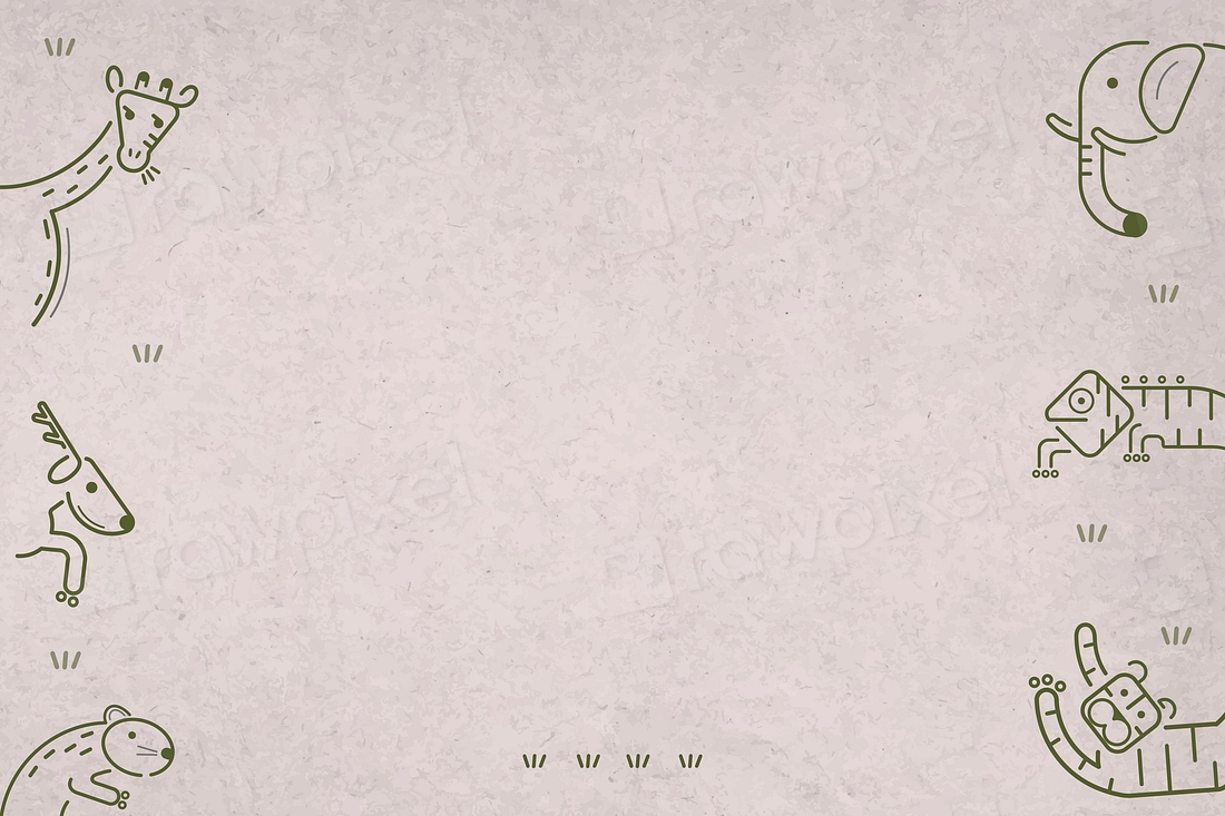Animals pattern brown card template | Premium Vector - rawpixel