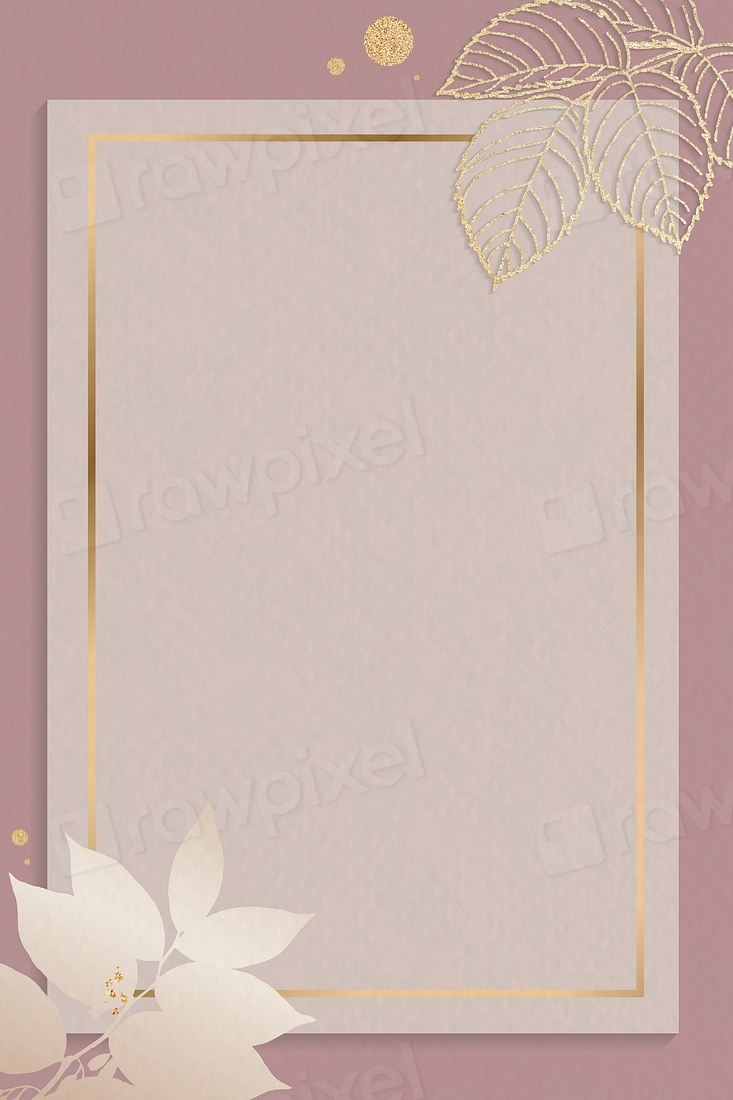 Blank pink rectangle floral card | Premium Vector - rawpixel