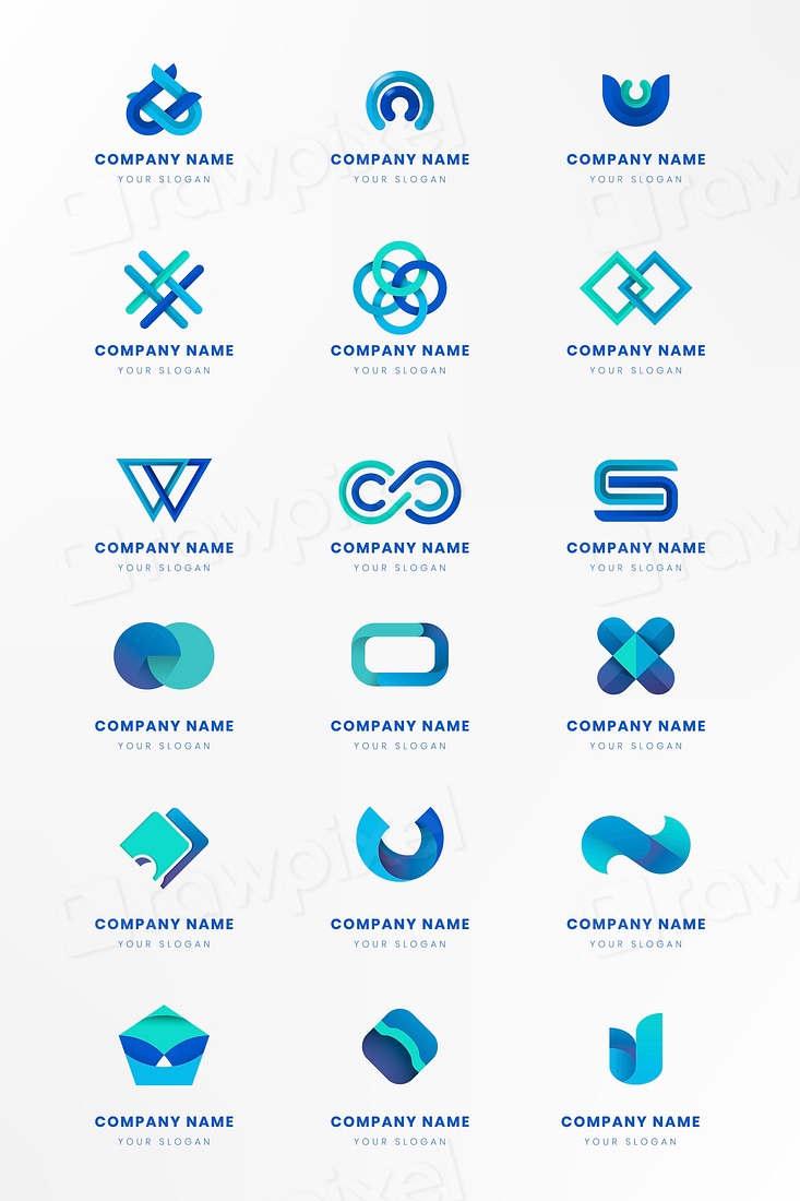 Blue logo branding design vector | Premium Vector - rawpixel