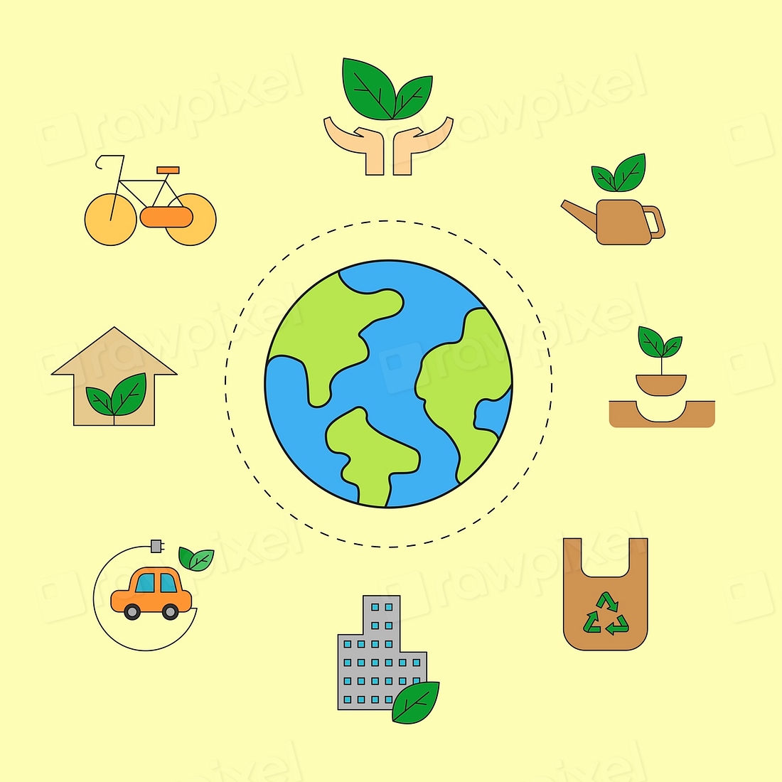 Environment icon design elements vector | Premium Vector - rawpixel