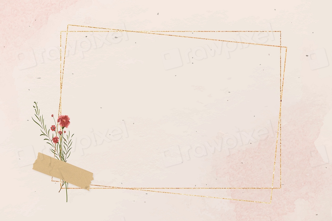 Blank rectangle gold frame pink | Premium Vector - rawpixel