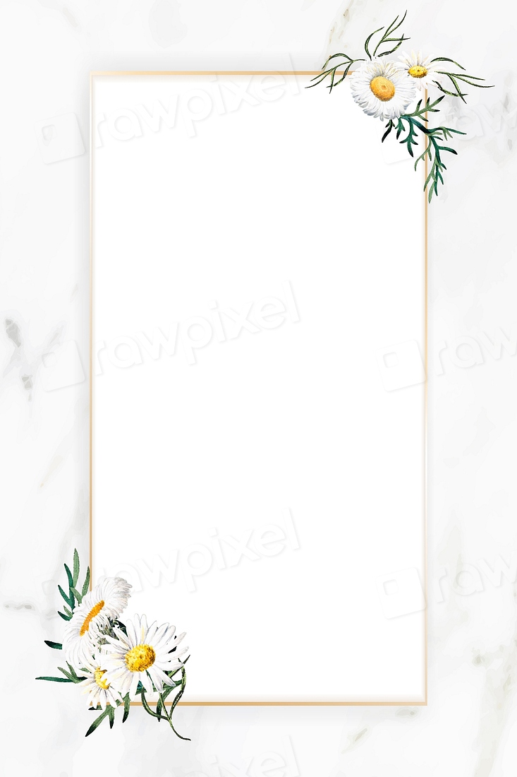 Blank floral rectangle frame vector | Premium Vector - rawpixel