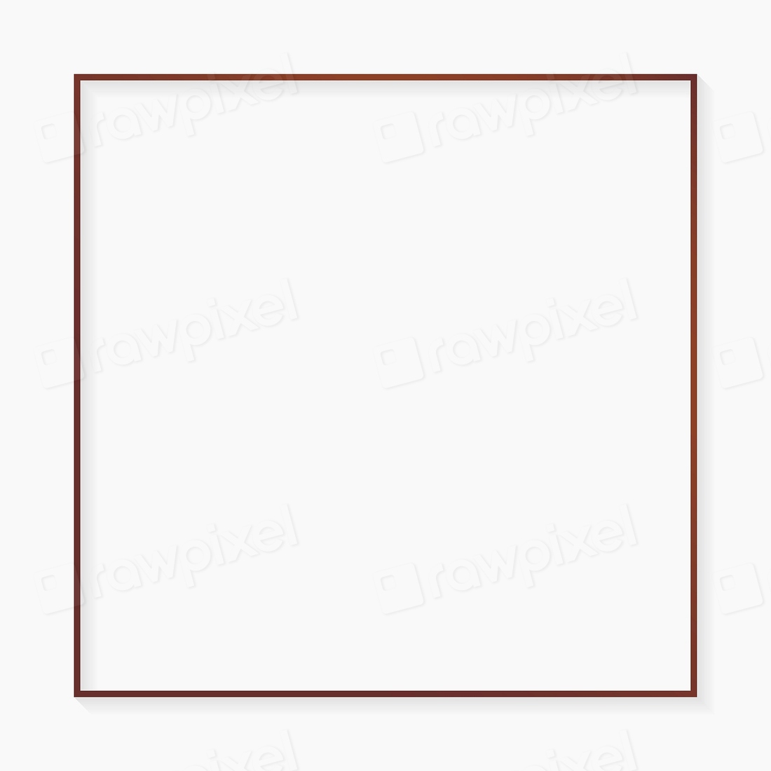 Square bronze frame on white | Free Vector - rawpixel