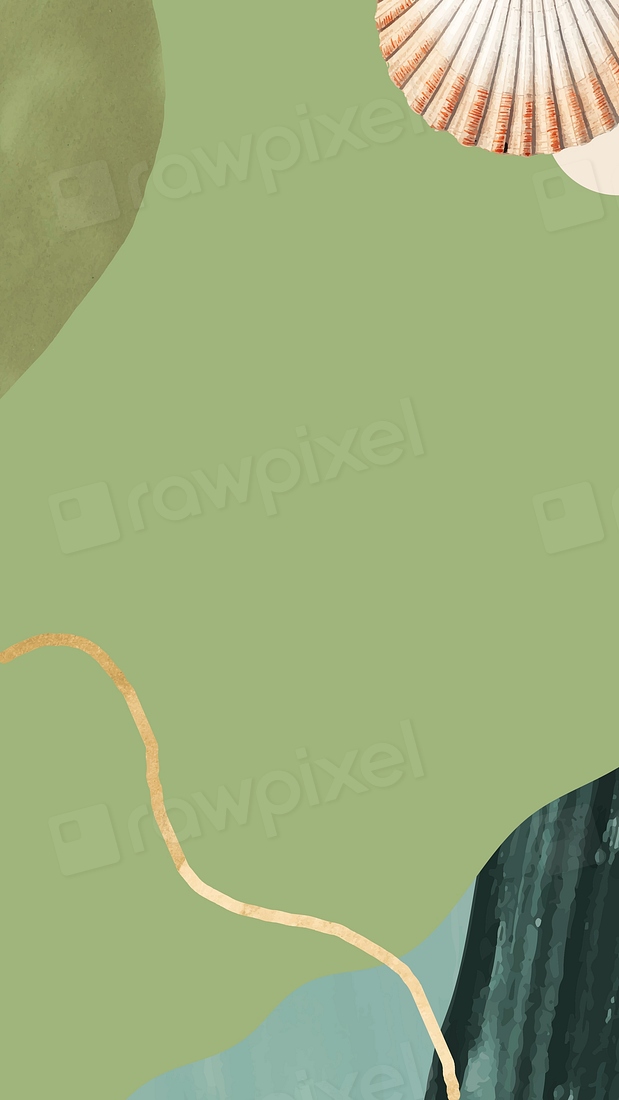 Clam shell pattern green mobile | Premium Vector - rawpixel