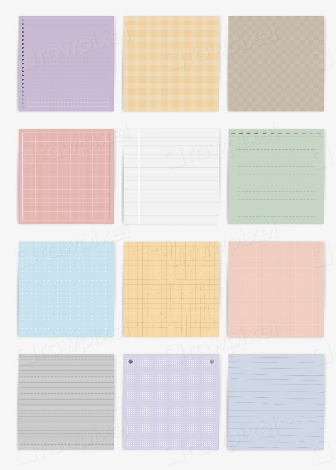 Colorful note paper collection vector | Premium Vector - rawpixel