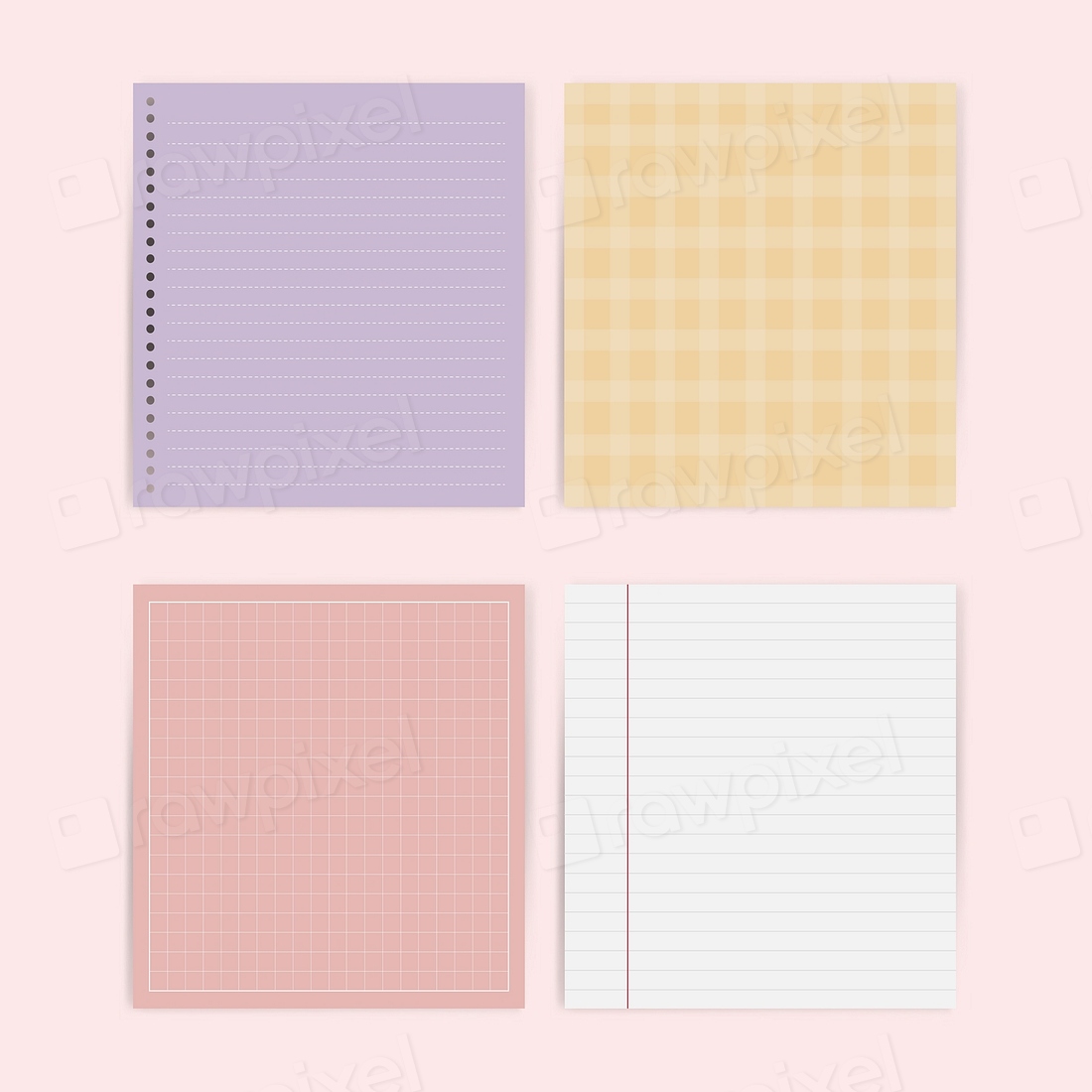 Colorful note paper collection vector | Premium Vector - rawpixel