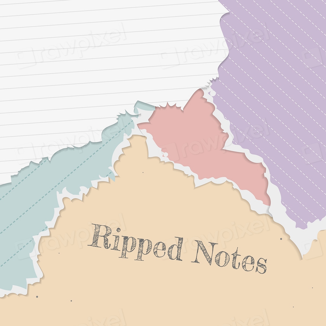 Colorful ripped note collection vector | Premium Vector - rawpixel