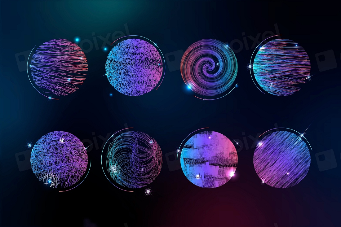 Colorful circular design collection vector | Premium Vector - rawpixel