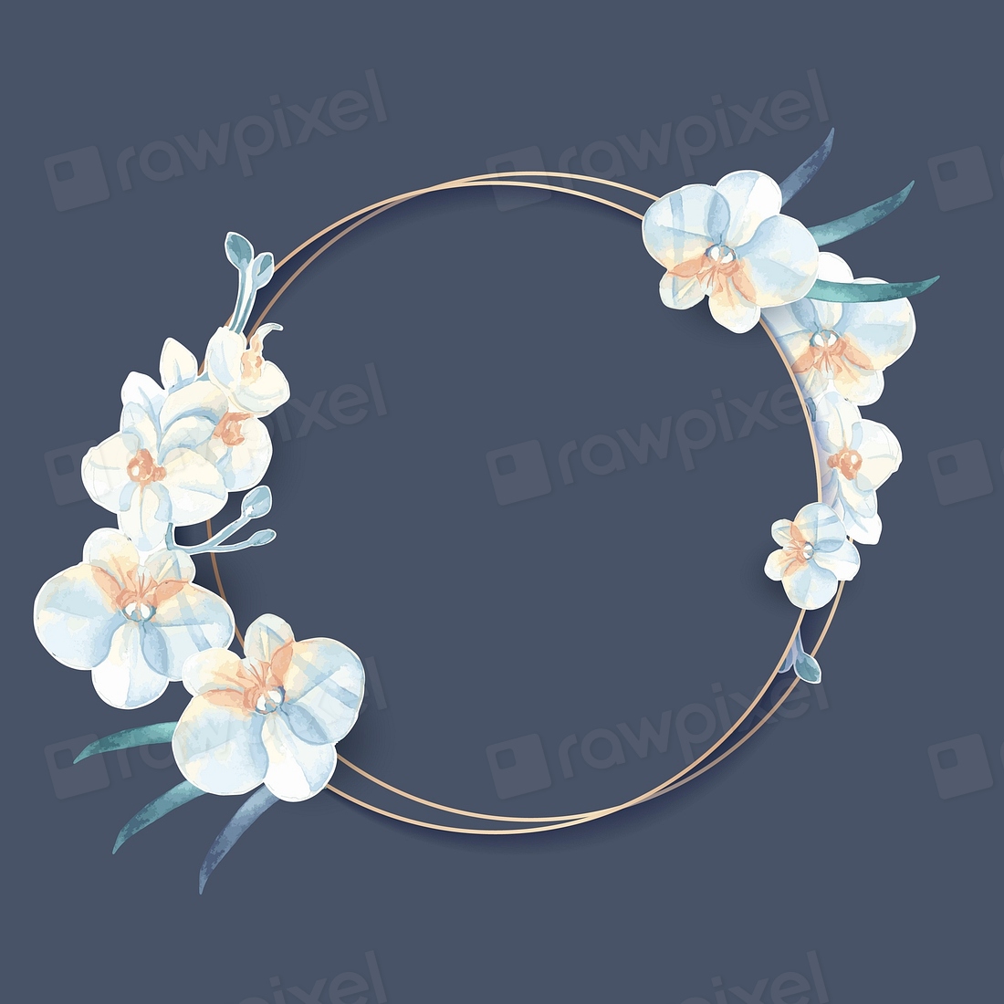 Round gold flower frame vector | Premium Vector - rawpixel