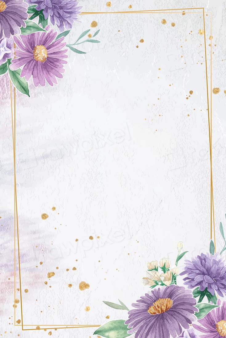 Rectangle gold flower frame vector | Premium Vector - rawpixel