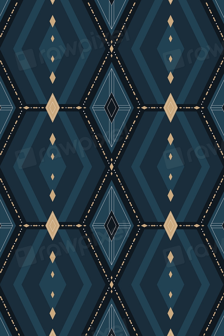 Seamless navy blue geometric patterned | Premium Vector - rawpixel