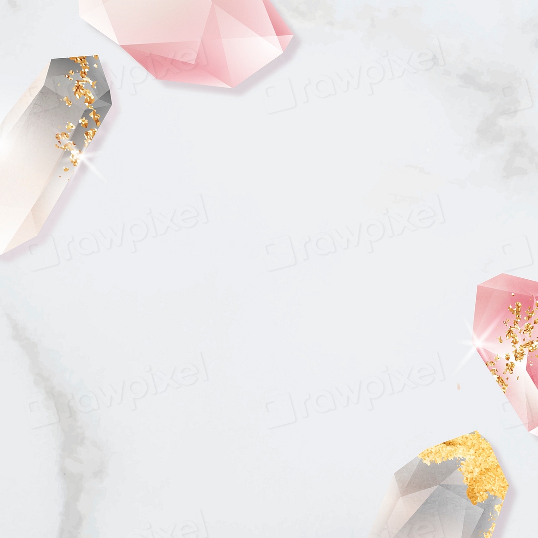 Colorful crystal frame design marble | Premium Vector - rawpixel