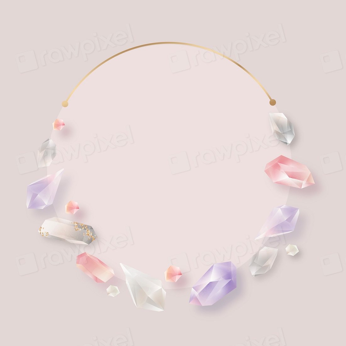 Round colorful crystal frame vector | Premium Vector - rawpixel