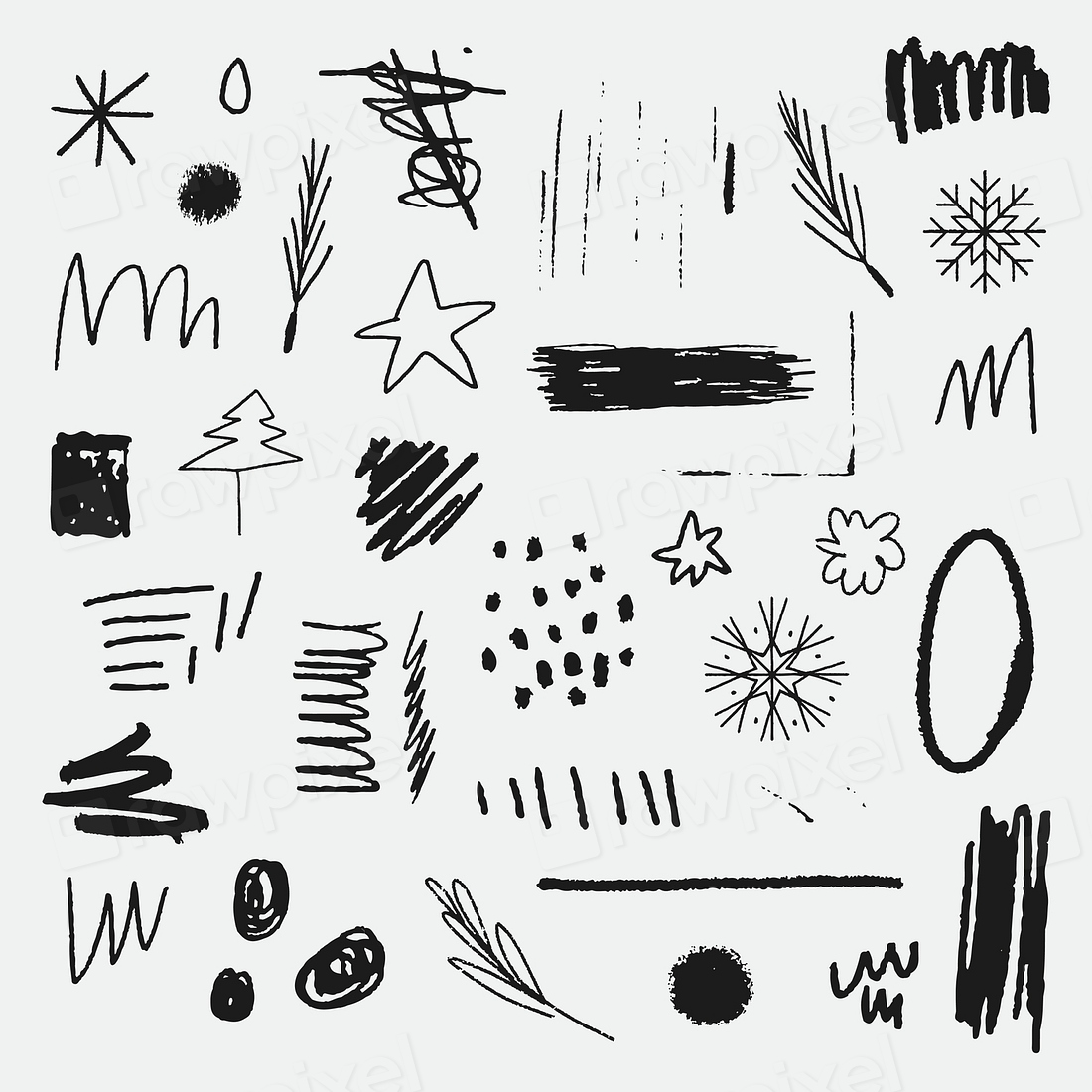 Christmas scribble pattern background vector | Premium Vector - rawpixel