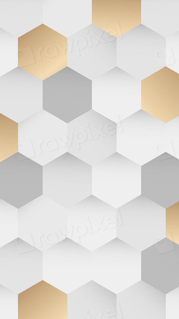 White and gold hexagon pattern | Premium Vector - rawpixel