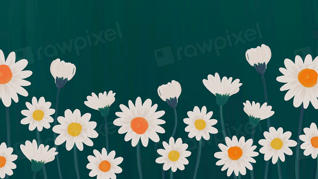 Hand drawn daisy patterned background | Premium Vector - rawpixel