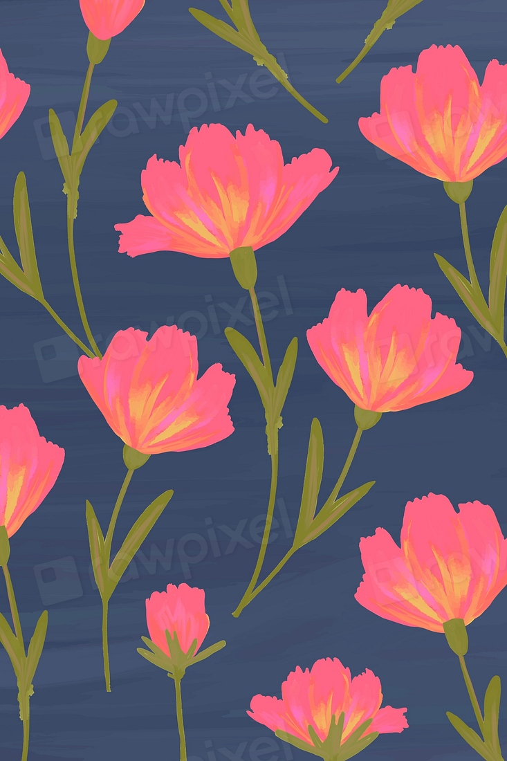 Hand drawn cosmos flower patterned | Premium Vector - rawpixel