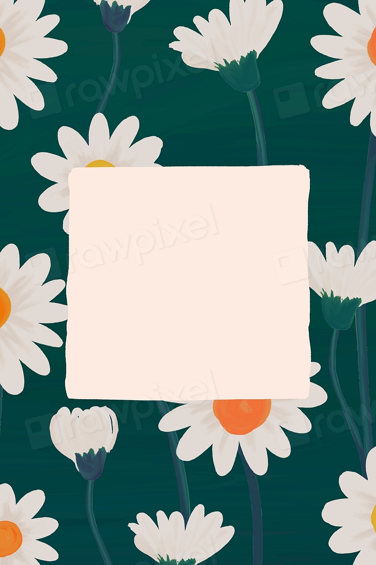 Rectangle daisy frame vector | Premium Vector - rawpixel