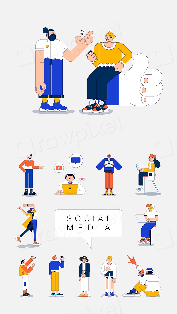 Illustration diverse people social media | Premium Vector - rawpixel