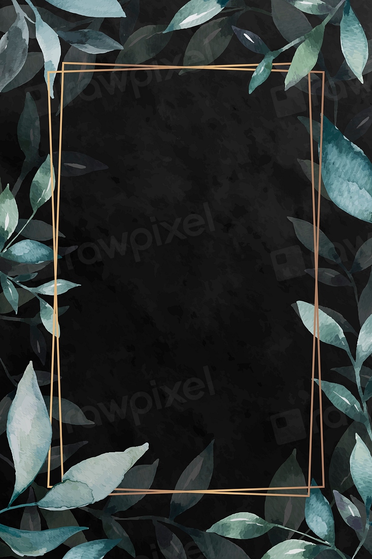 Green leaf patterned blank frame | Premium Vector - rawpixel