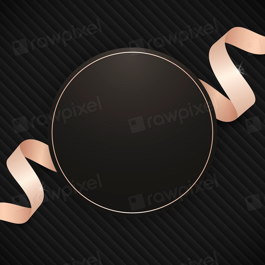 Round frame pink gold ribbon | Premium Photo - rawpixel