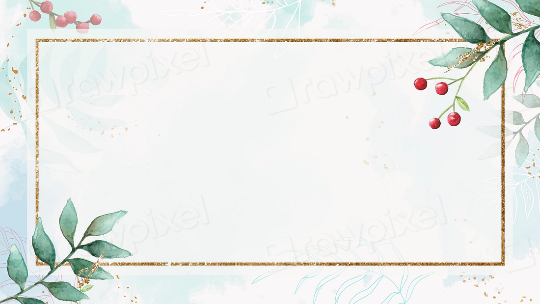 Christmas golden rectangle frame blue | Premium Vector - rawpixel