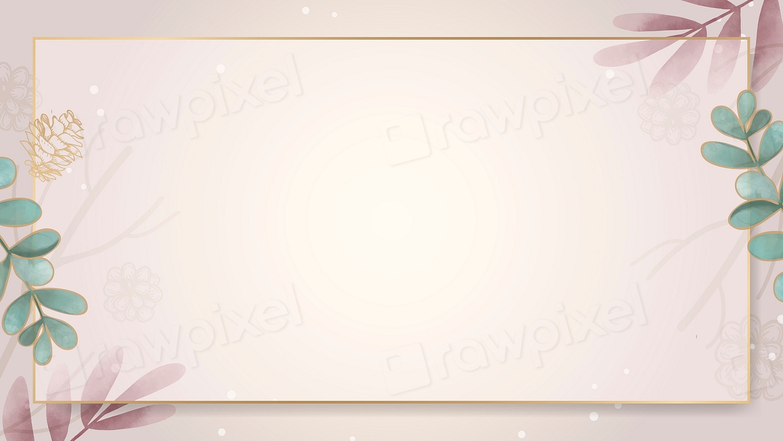 Golden rectangle leafy frame wallpaper | Premium Vector - rawpixel