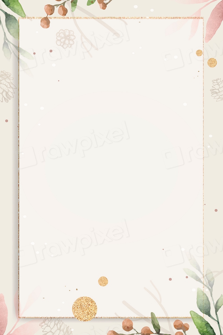 Rectangle leafy frame design vector | Premium Vector - rawpixel