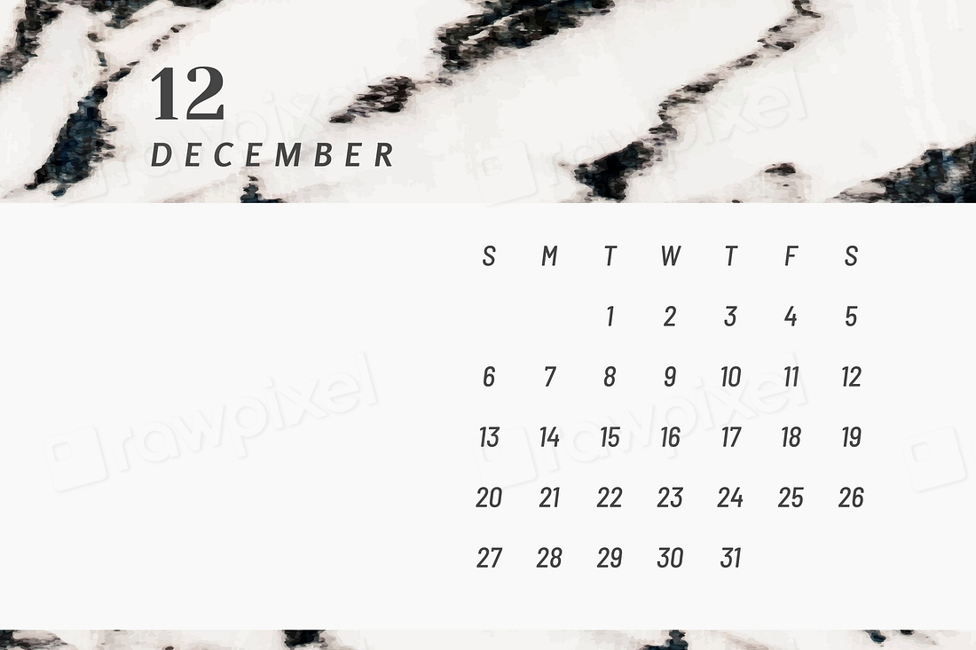 Black December calendar 2020 vector | Premium Vector - rawpixel