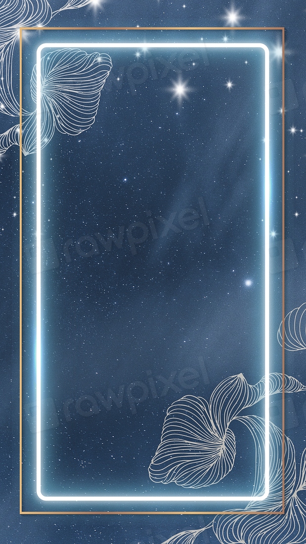 Blue vibrant rectangle frame mobile | Premium PSD - rawpixel