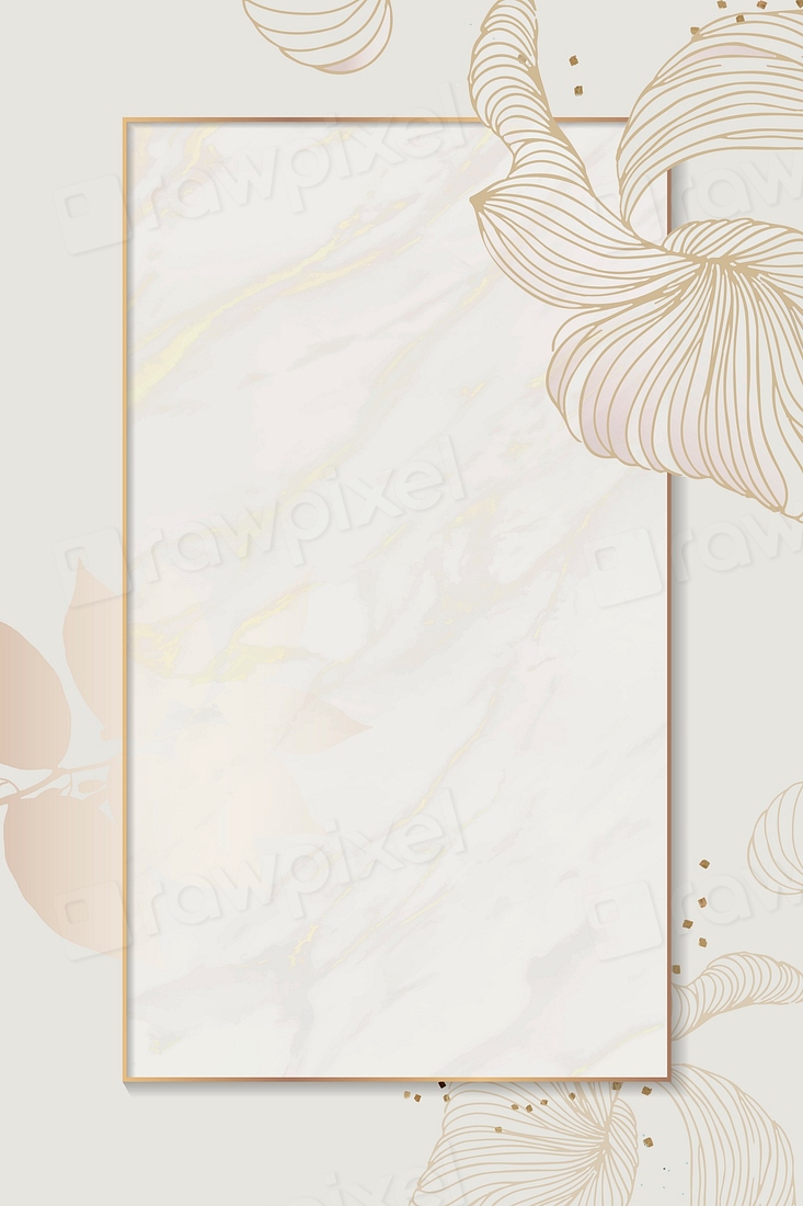 Golden floral rectangle frame vector | Premium Vector - rawpixel