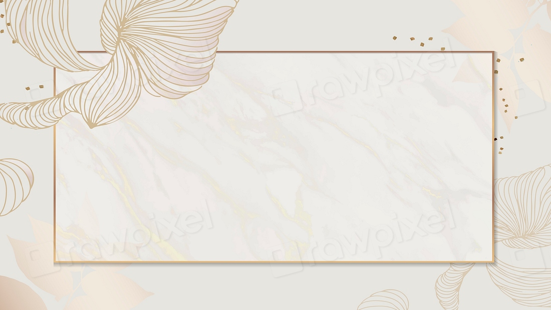 Golden floral rectangle frame wallpaper | Premium Vector - rawpixel