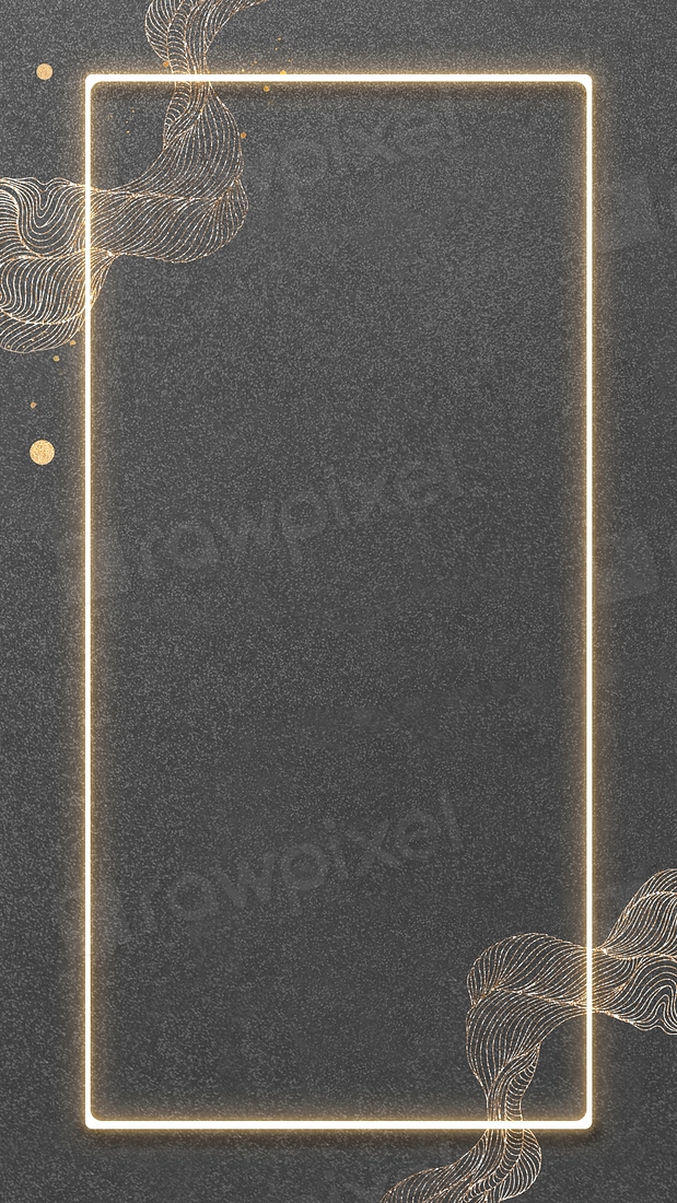 Golden rectangle frame mobile phone | Premium PSD - rawpixel