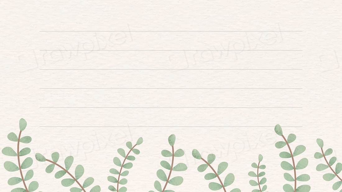Leafy patterned note background vector | Premium Vector - rawpixel