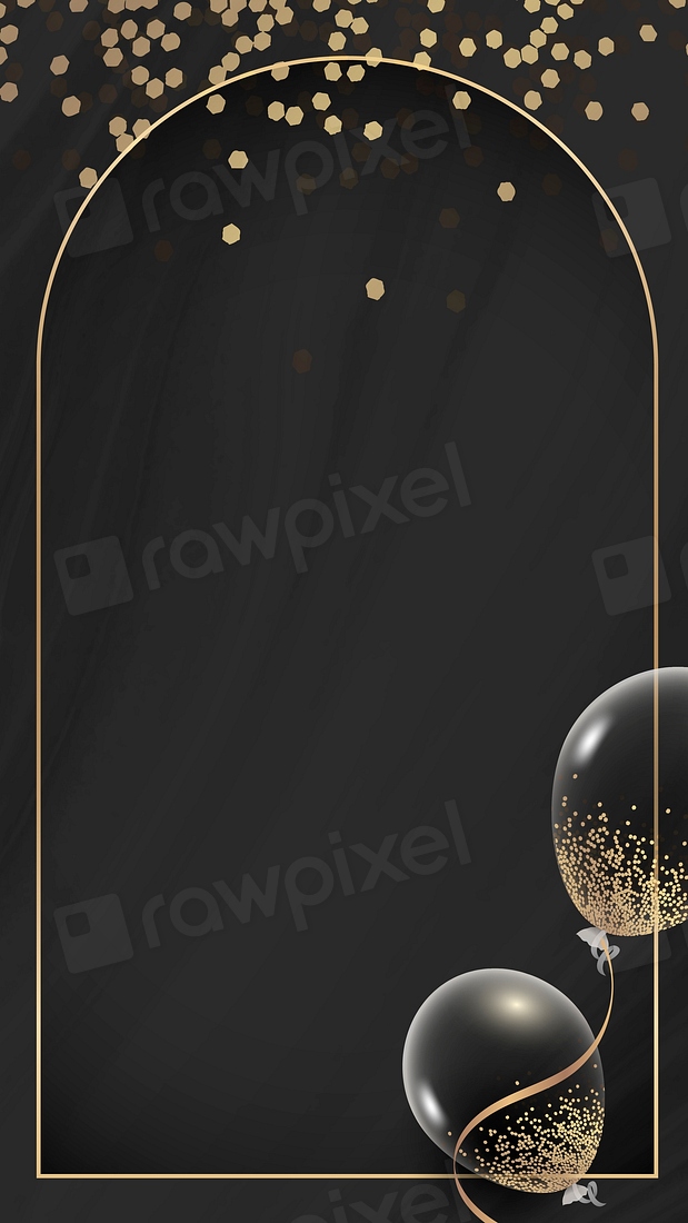Golden rectangle balloons frame design | Premium Vector - rawpixel
