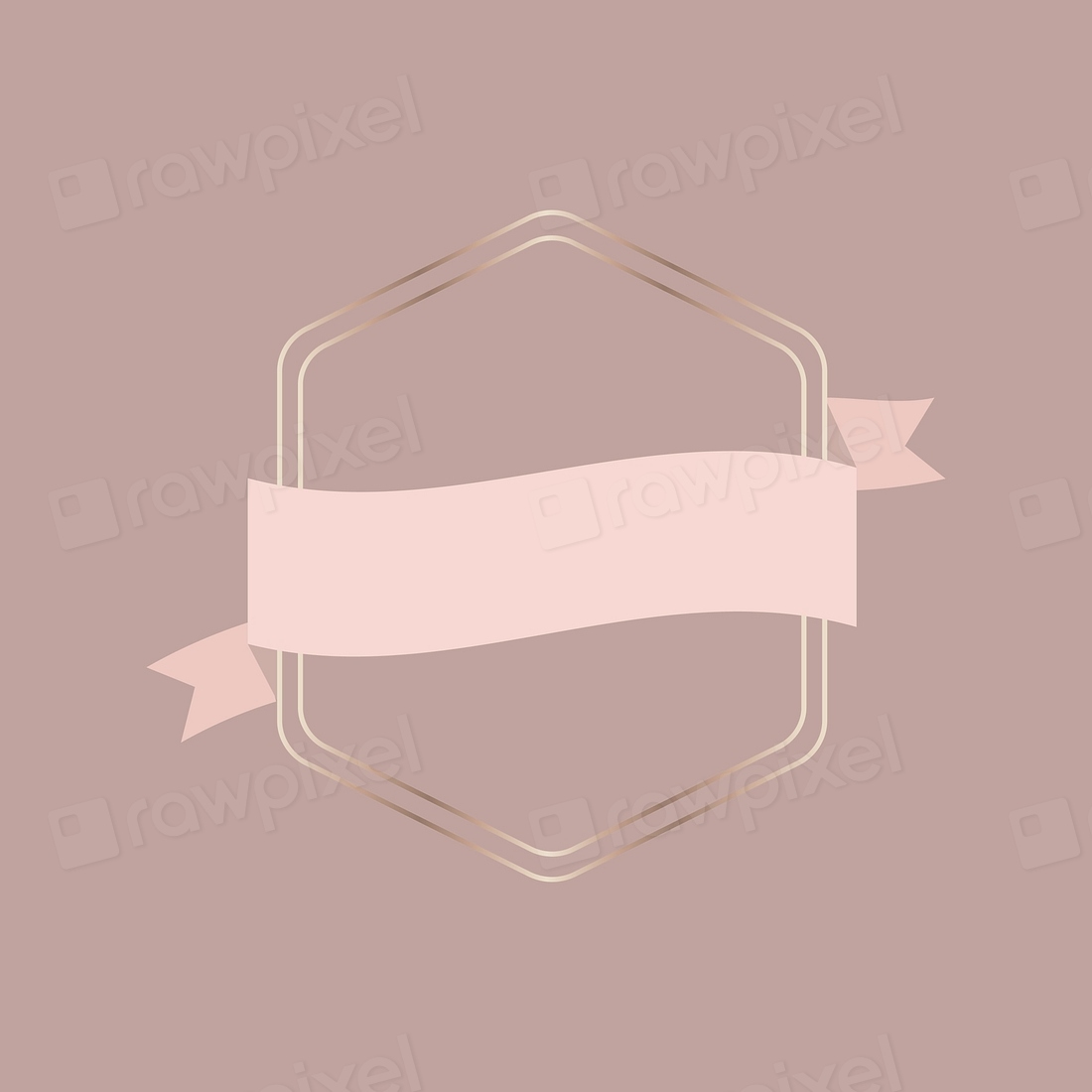 Gold frame pink gold ribbon | Premium Photo - rawpixel