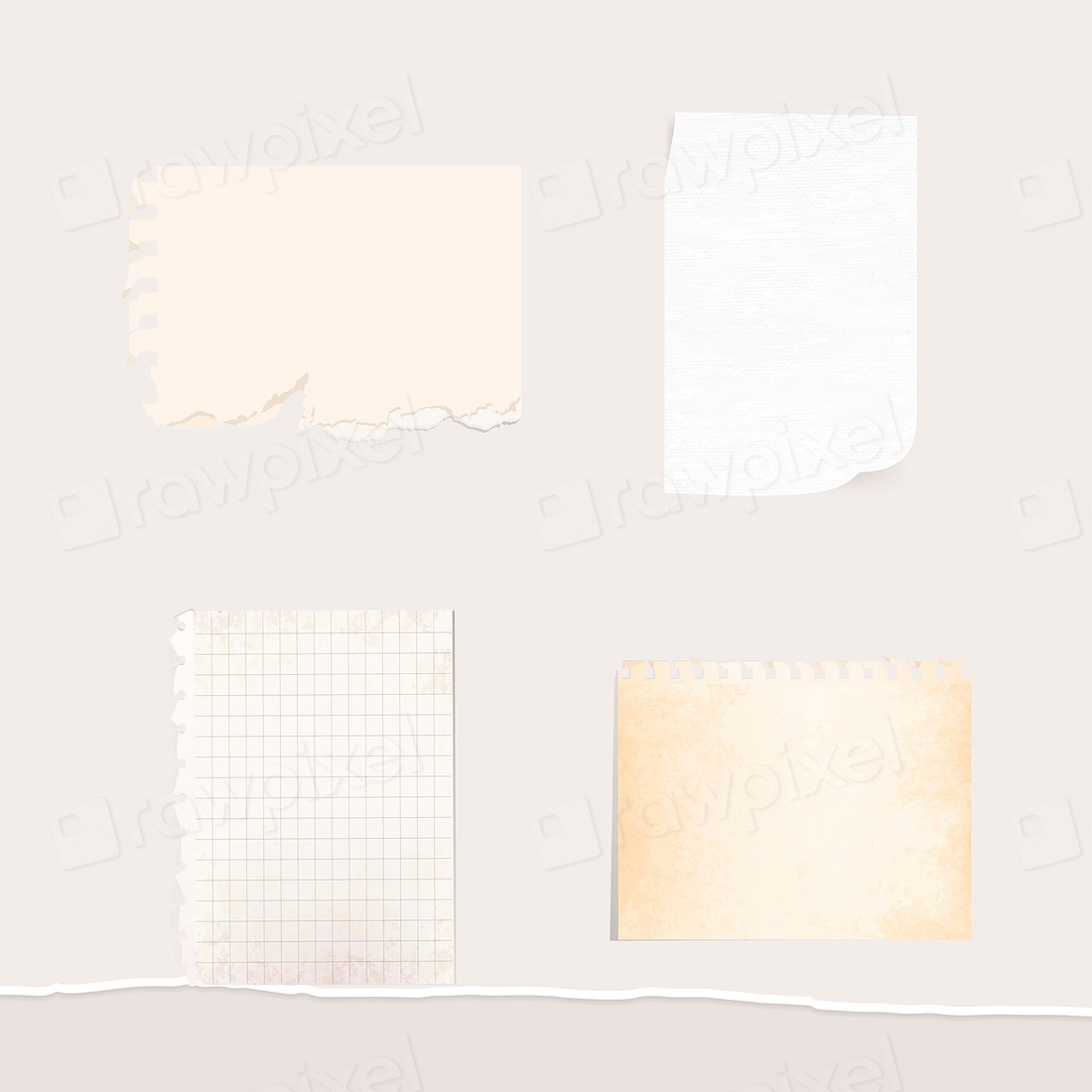 White paper note collection social | Premium Vector - rawpixel