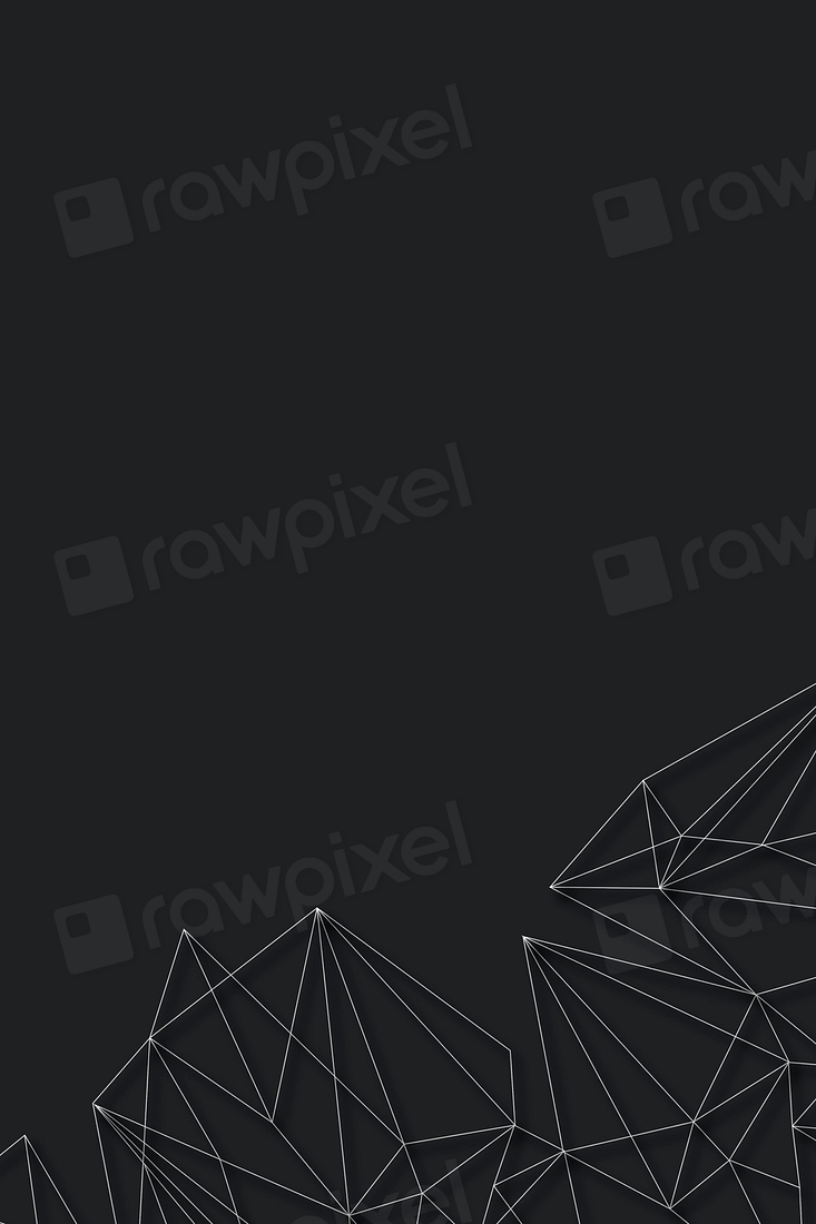 Polygon pattern black background social | Premium PSD - rawpixel