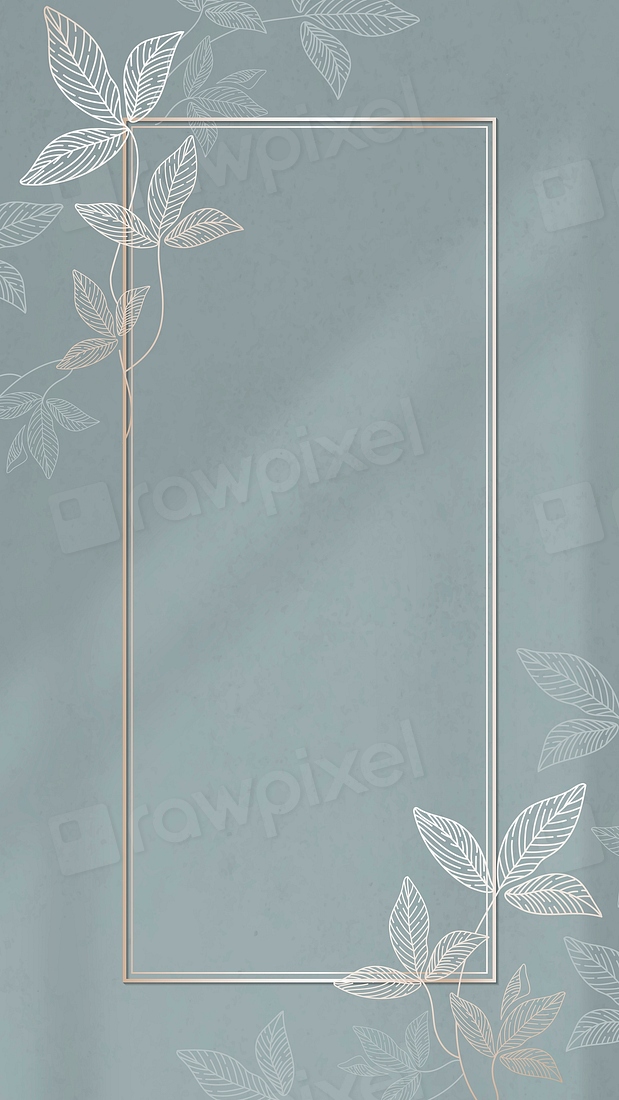 Gold frame leaf pattern mobile | Premium Vector - rawpixel