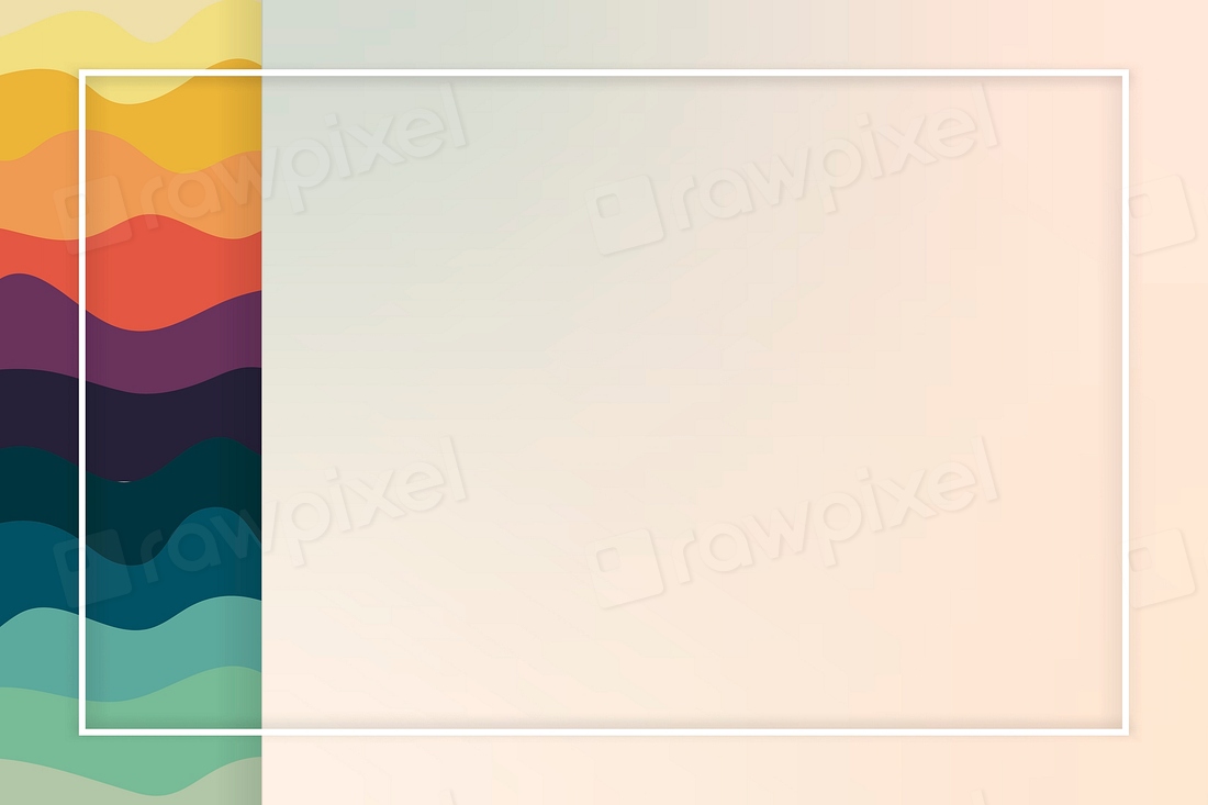 White frame colorful wave pattern | Premium Vector - rawpixel