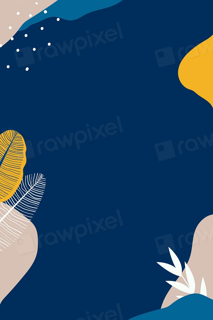 Blue abstract botanical patterned background | Premium Vector - rawpixel