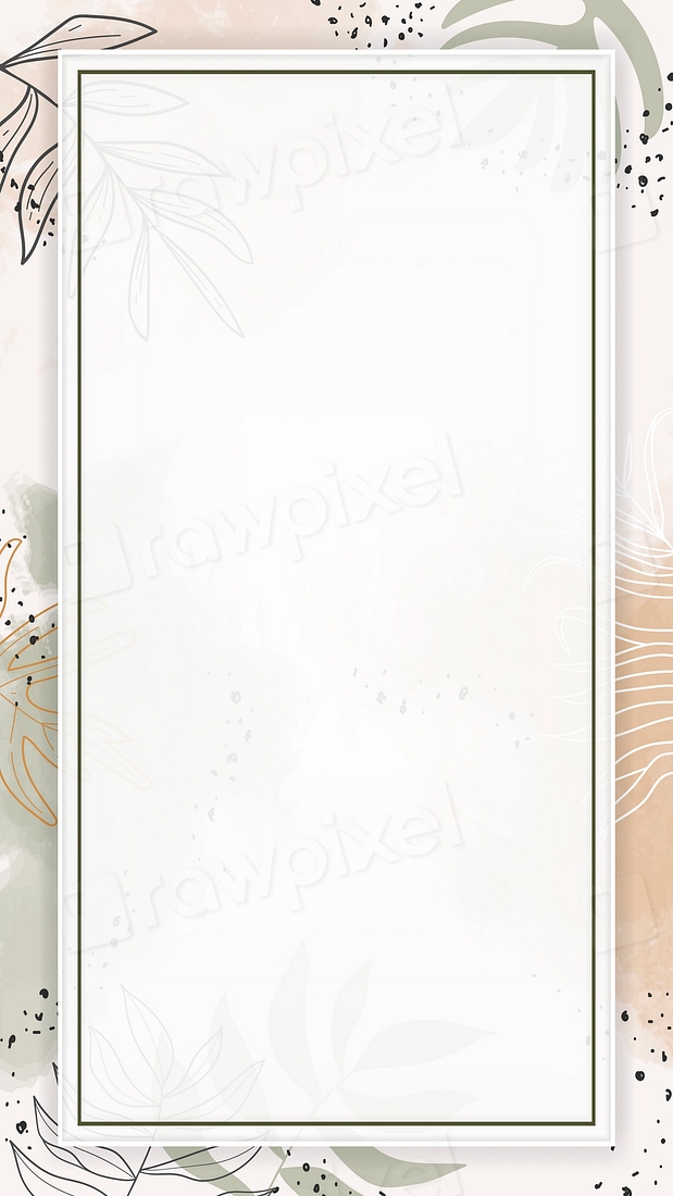 Beige rectangle watercolor frame mobile | Premium Vector - rawpixel