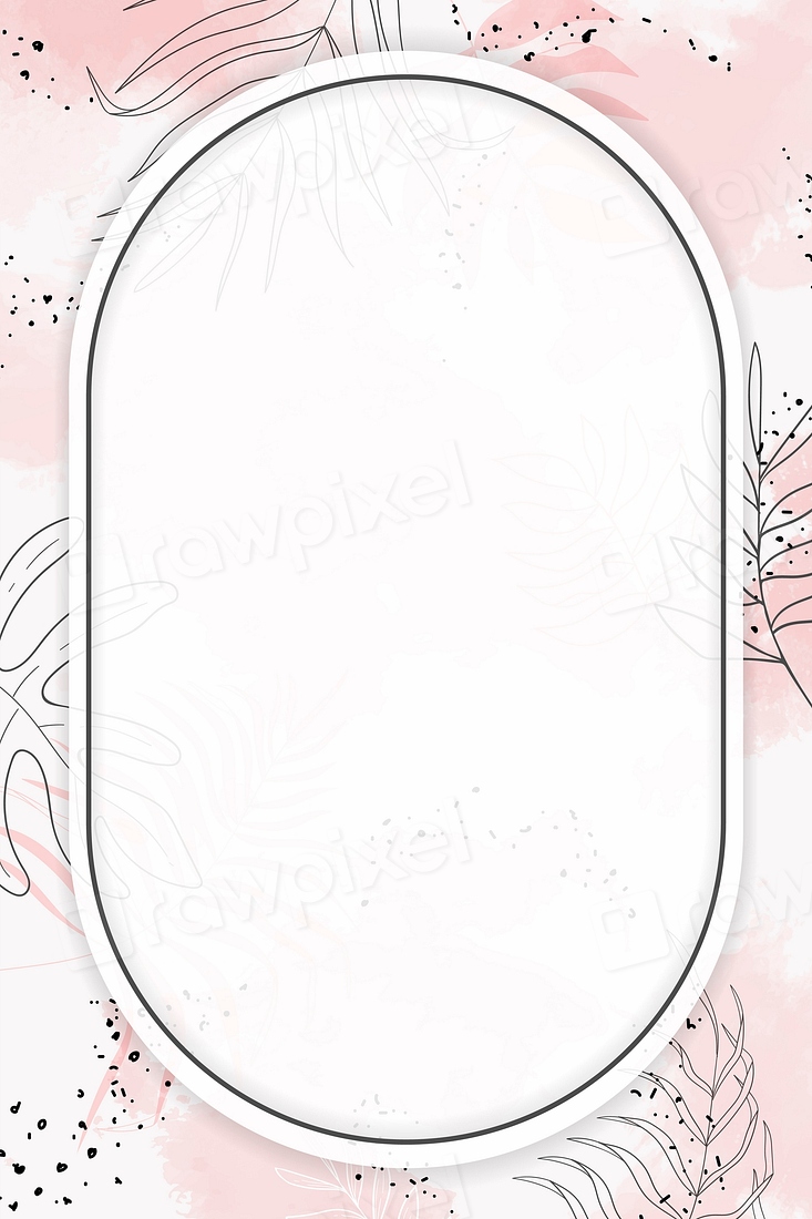 Pink oval watercolor frame vector | Premium Vector - rawpixel