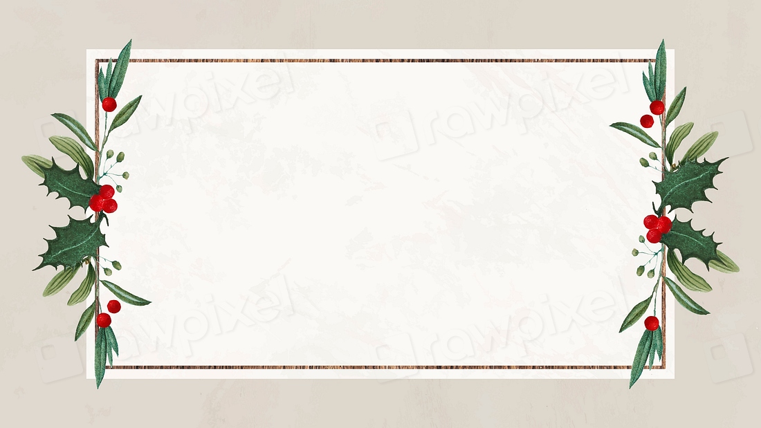 Festive rectangular Christmas frame background | Premium Vector - rawpixel